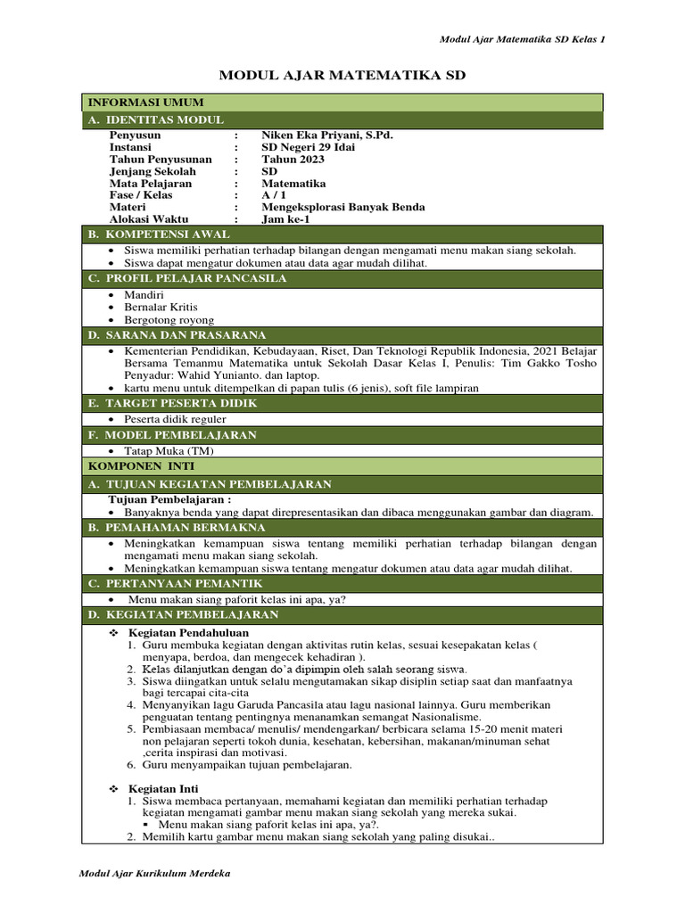 Modul Ajar Matematika - Modul Ajar Matematika - Mengeksplorasi Banyak ...