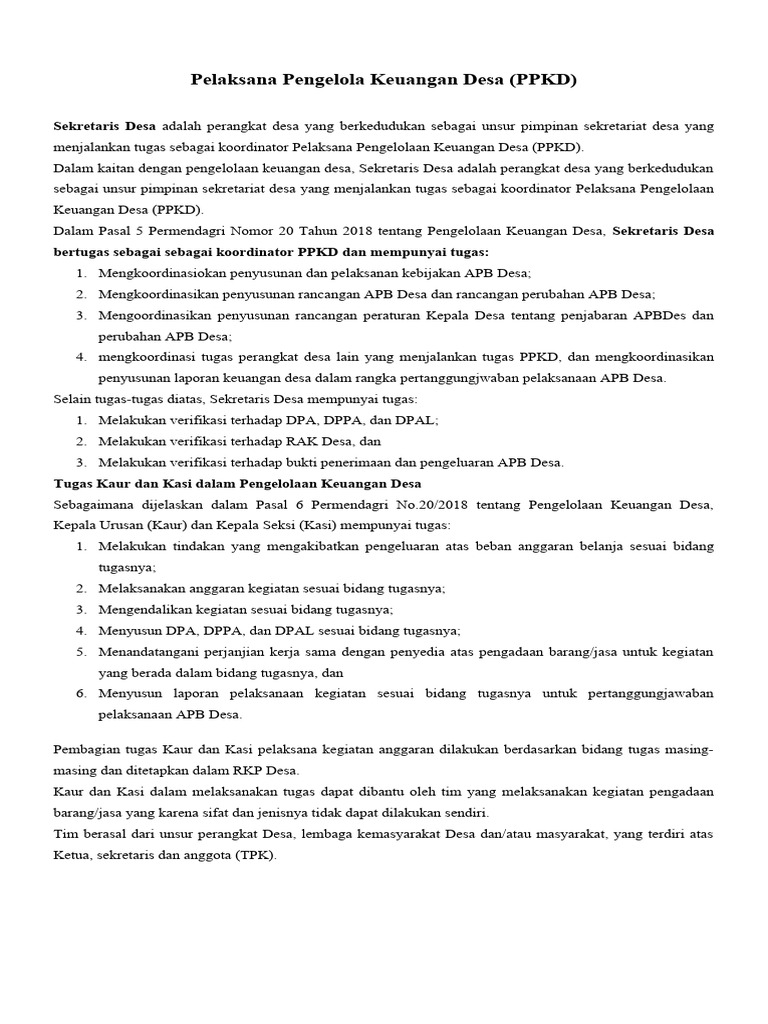 Tupoksi PPKD | PDF | Ilmu Sosial