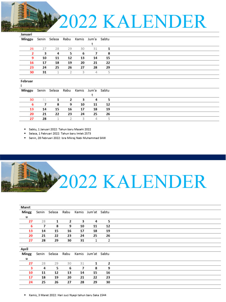 Kalender 2022 | PDF