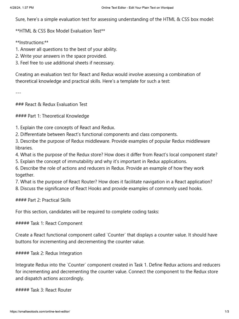 Eavaluation - FSWD 2509 | PDF | Software Engineering | Computing