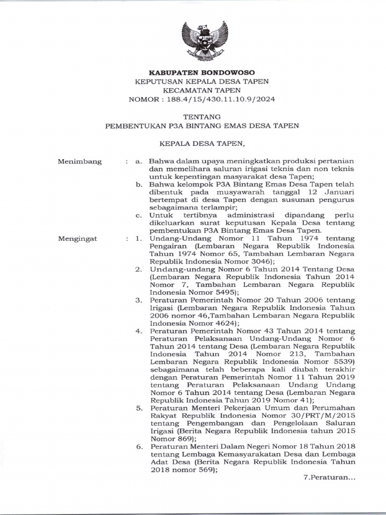 Desa Tapen - Format Proposal P3 Tgai | PDF