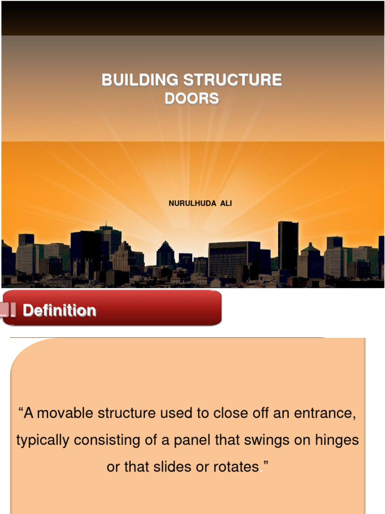 Types and Functions of Doors | PDF | Door | Building Engineering