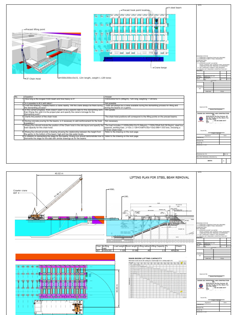 Clarification of FW Removal Method | PDF | Crane (Machine) | Structural Engineering