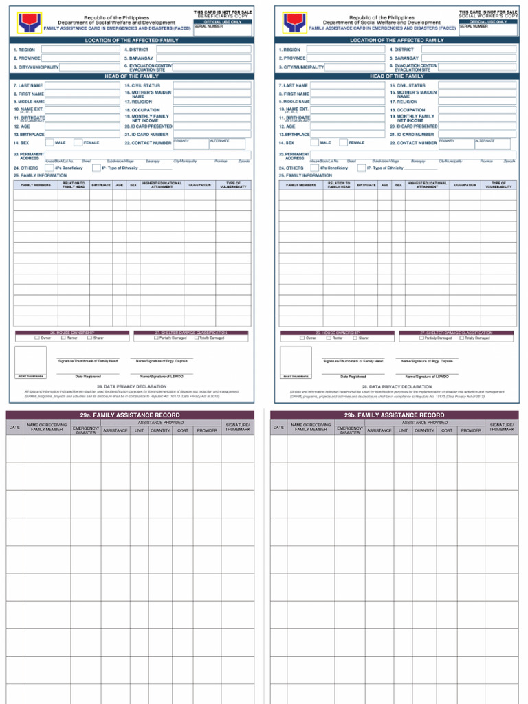 Annex A - Faced Form 1 | PDF
