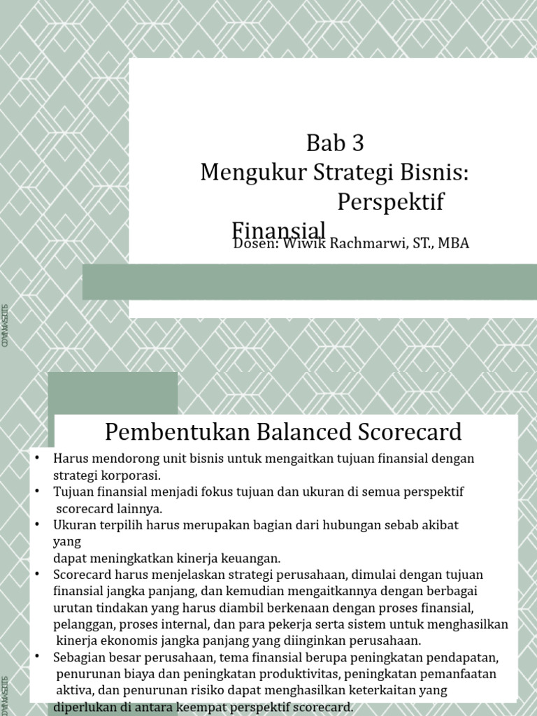 Bab 3 Balanced Scorecard | PDF