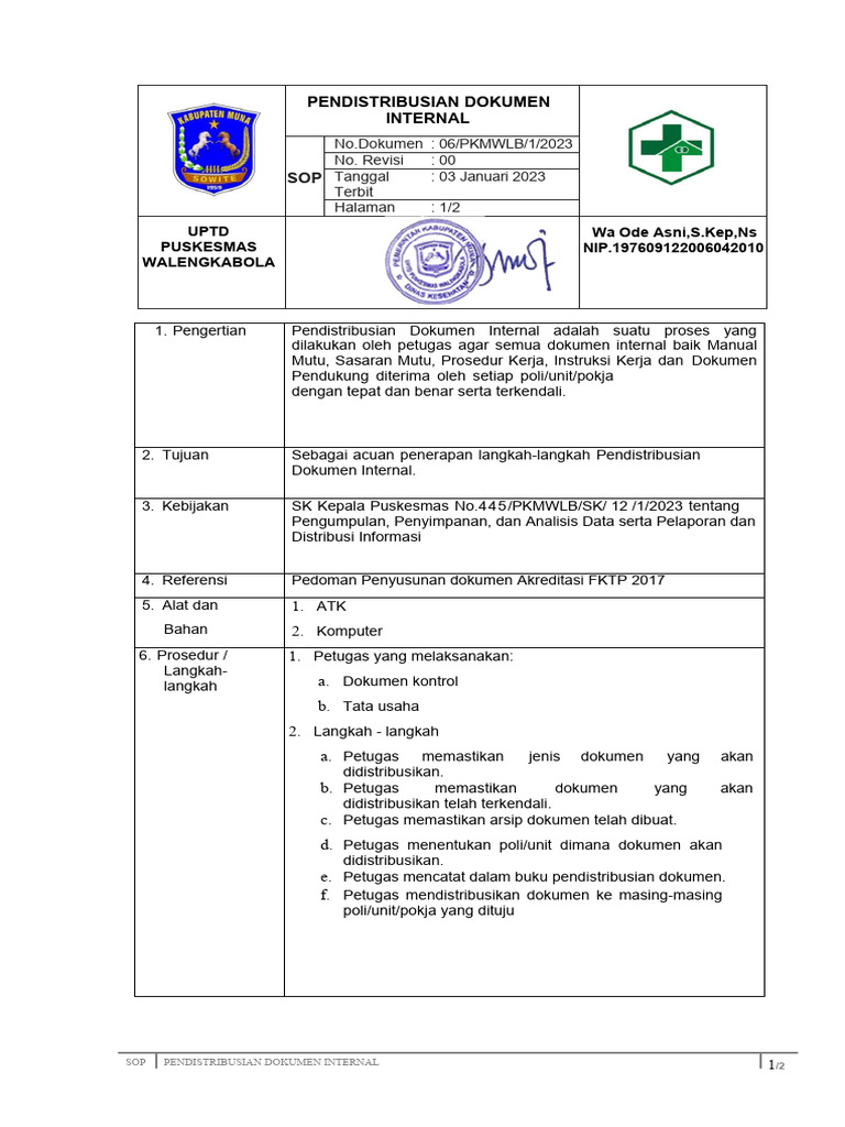 SOP Pendistribusian Dokumen Internal | PDF | Komputer | Teknologi ...
