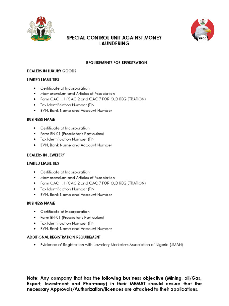 SCUML Registration Guide | PDF | Business | Private Law