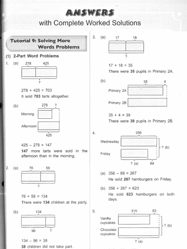 Casco Mathematics Tutor Primary 2B Ans Key | PDF