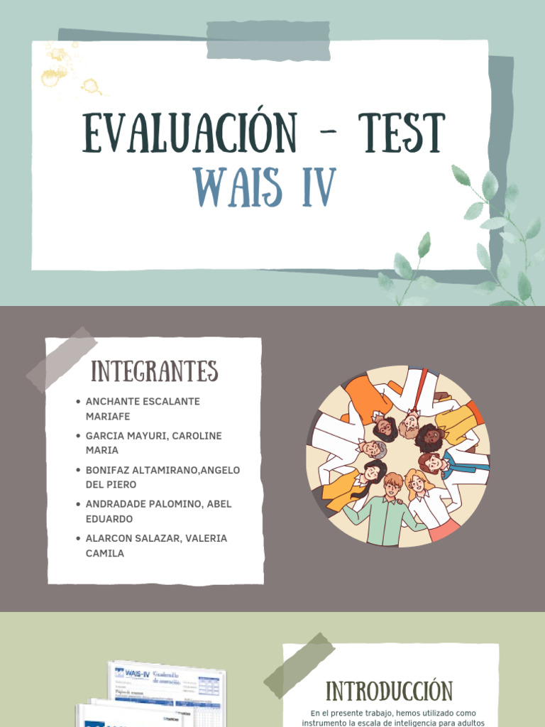 Test Wais | PDF | Escala de inteligencia para adultos de Wechsler | Memoria
