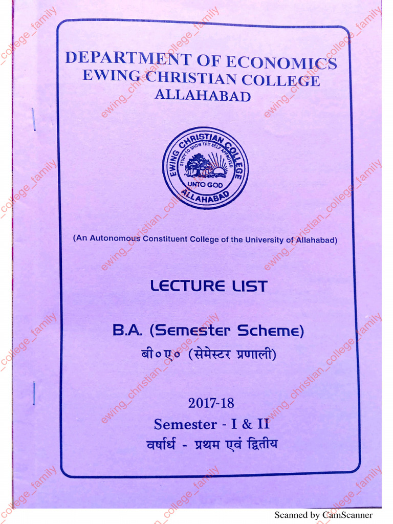 Economics Sem - (1 To 6) Syllabus | PDF