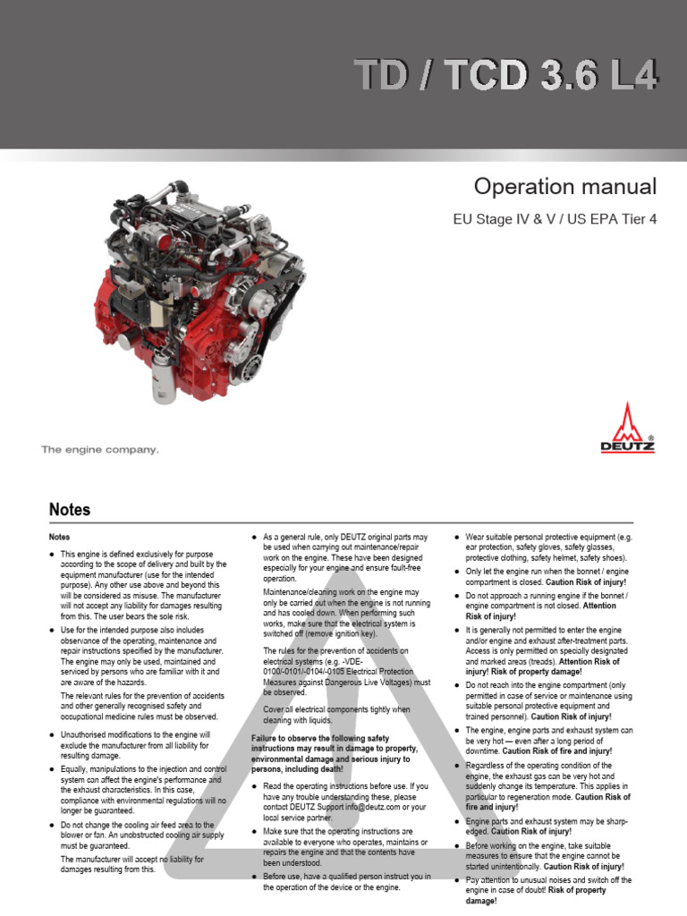 Deutz TCD 3-6 | PDF | Liquefied Petroleum Gas | Engines