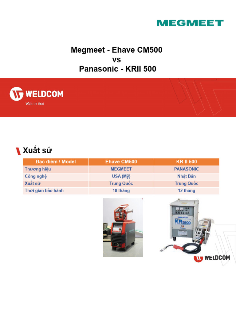 Megmeet Ehave CM500 Vs Panasonic KR II 500 | PDF