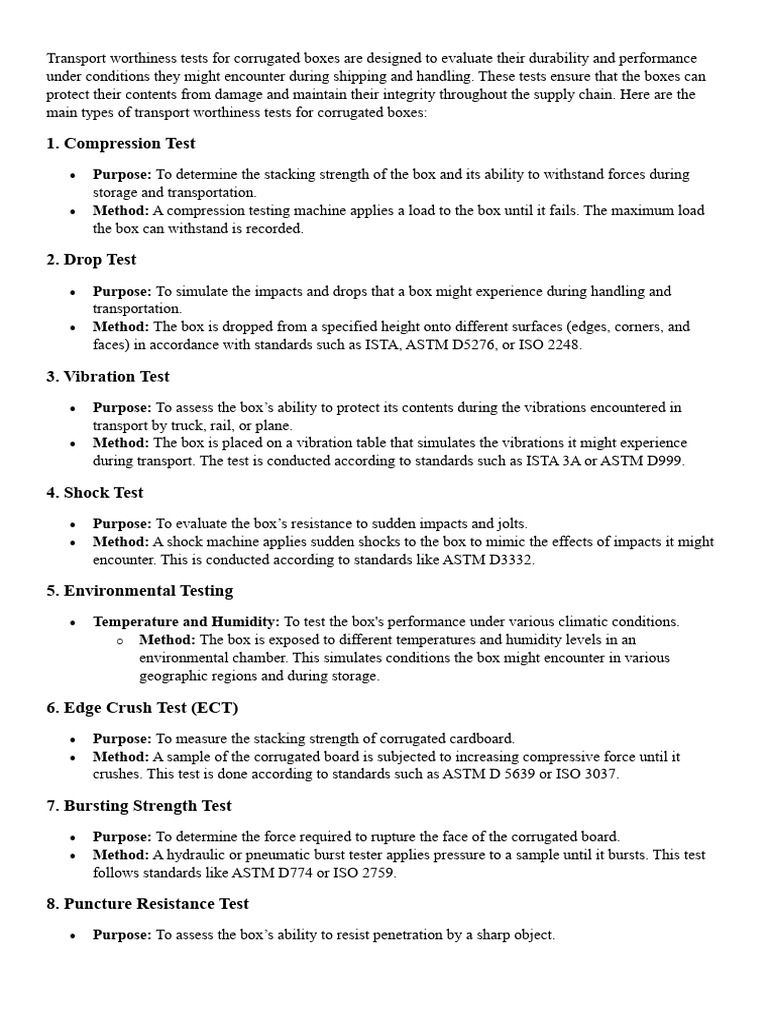 Transport Worthiness Test For CFB | PDF | Home & Garden | Technology ...
