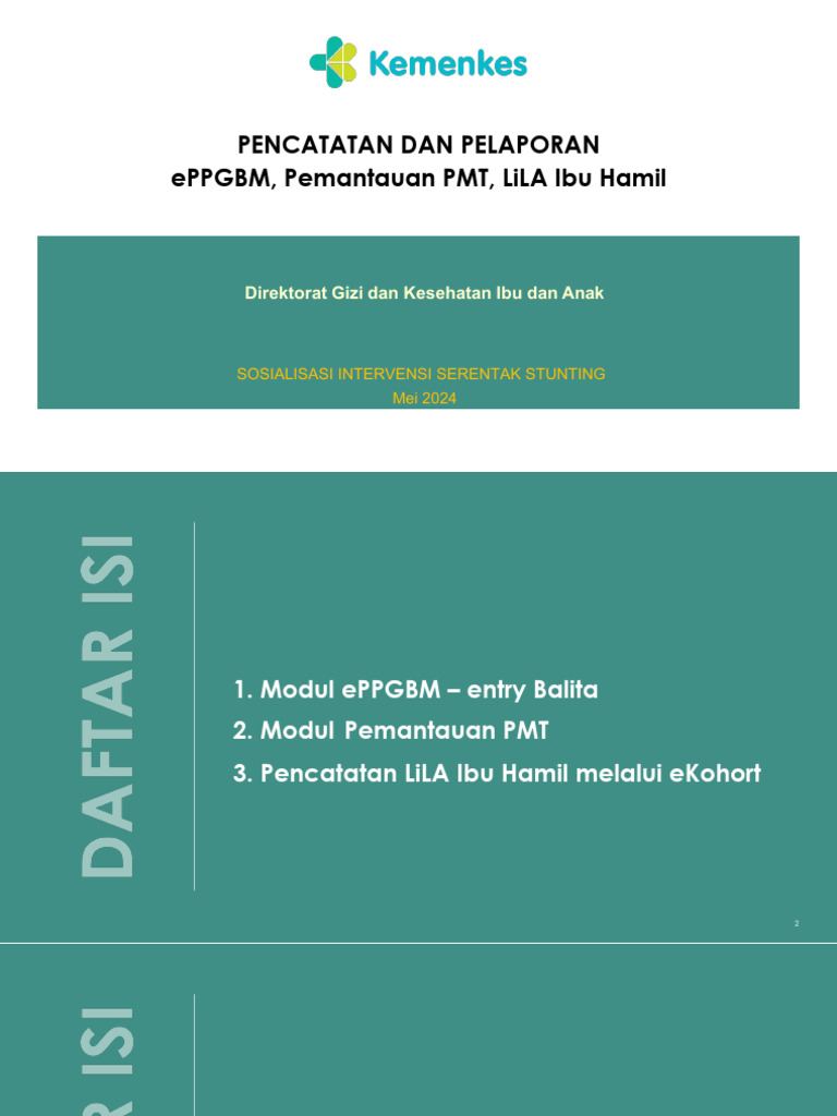 Catpor Entry Balita ePPGBM - PMT - LiLA Bumil | PDF