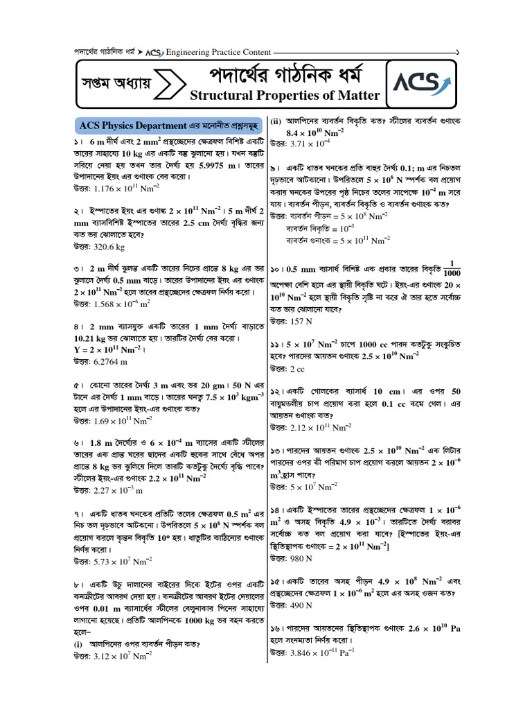 Phy 1st Paper 2023 - Without Solve - Sha 4.10.23 1st Class 1 PDF | PDF | Home & Garden