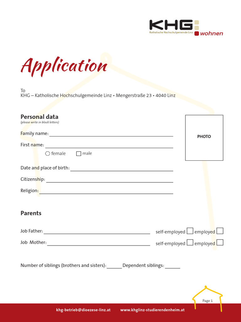 KHG Application 2023 | PDF | Dormitory