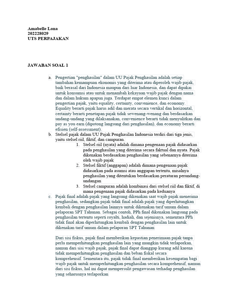 Uts Perpajakan | PDF