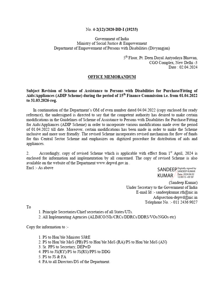 ADIP Scheme | PDF | Prosthesis | Disability