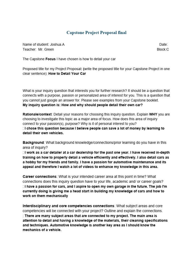 Final Project Proposal | PDF | Mentorship | Editing