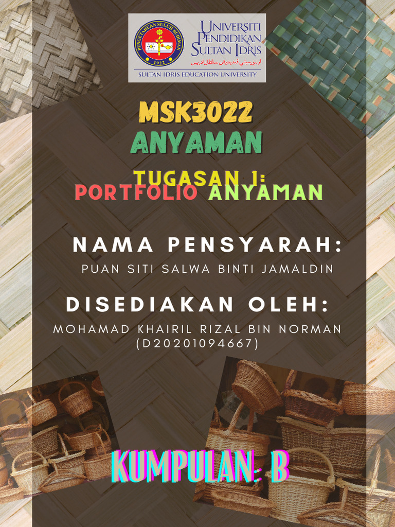 Tugasan 1 Msk3022 Folio Anyaman Group B | PDF
