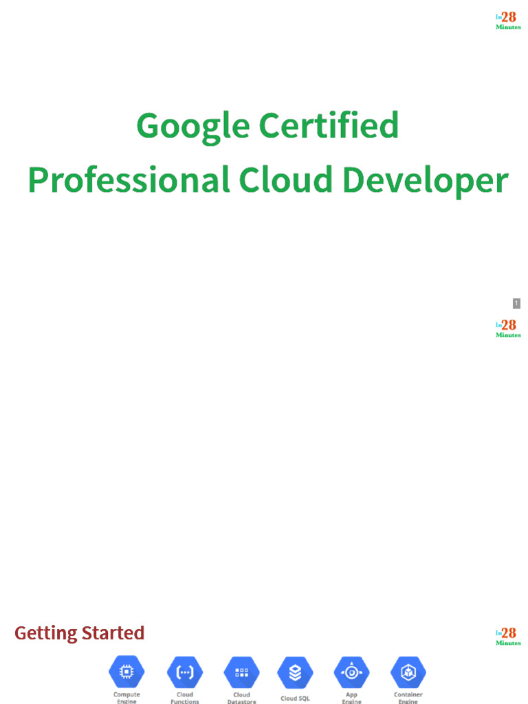 GCP Cloud Developer Exam Guide | PDF | Cloud Computing | Computer Cluster