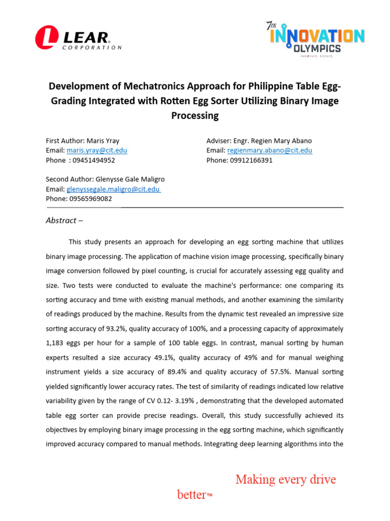 P1G2 - Lear Innovation Idea Submission - For Merge | PDF | Image ...