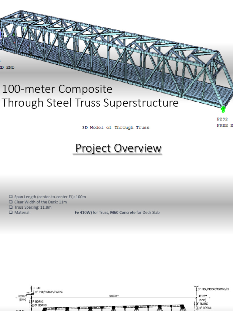 100m Steel Truss Bridge Project Overview | PDF | Truss | Structural ...
