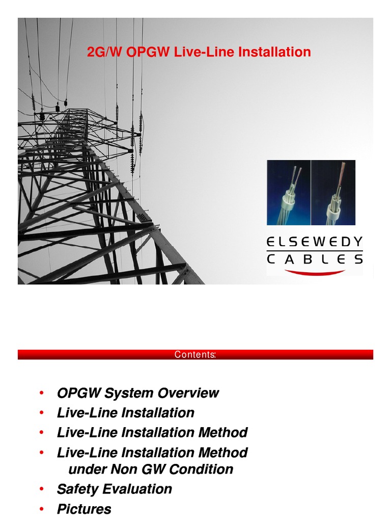 OPGW Live-Line Installation Guide | PDF | Manufactured Goods | Electric ...