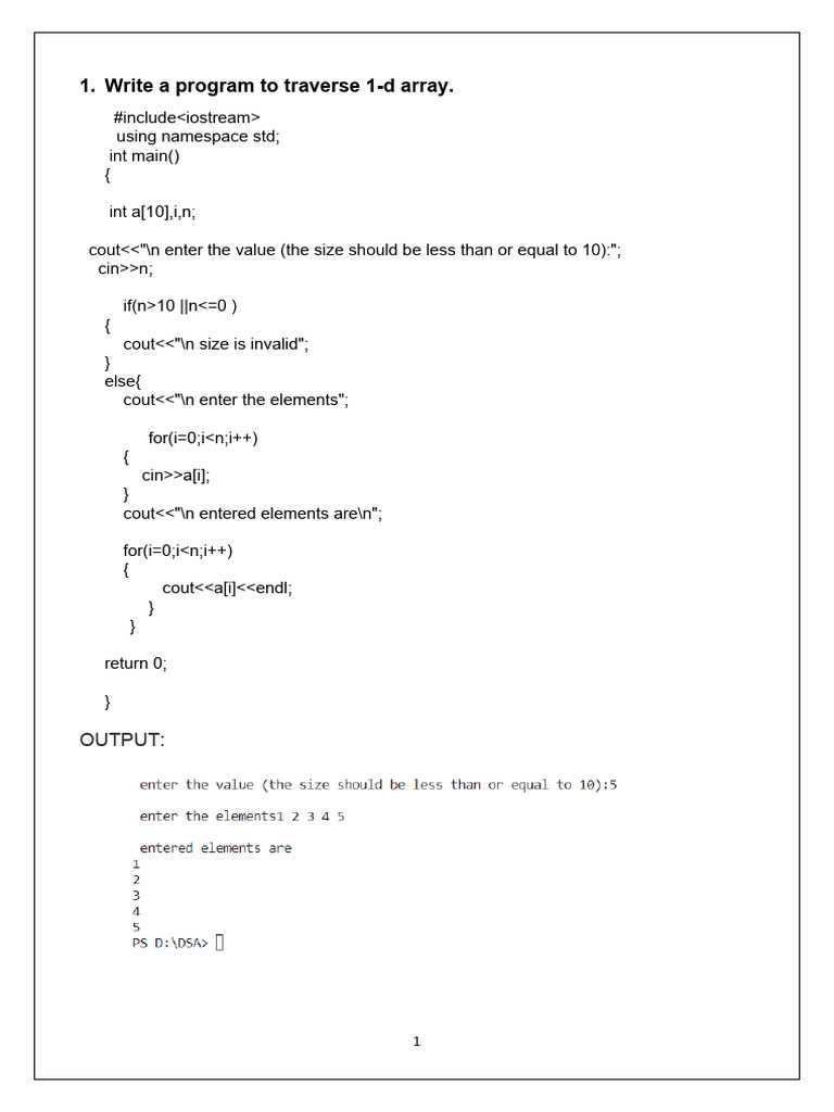 DSA practical program | PDF | Computer Data | Computing DSA practical program | PDF | Computer Data | Computing
