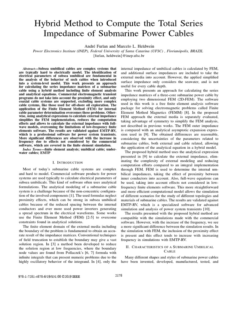Submarine Hybrid | PDF | Finite Element Method | Electrical Impedance