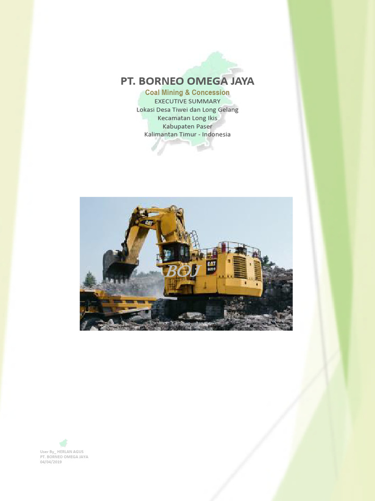 Executive Summary PT - Boj - Paser | PDF | Non Renewable Resources | Economic Geology
