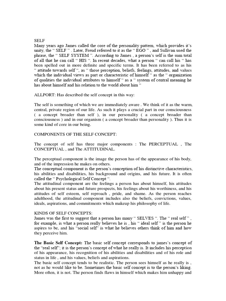 UNIT III PD Understanding Self | PDF | Self Esteem | Self Concept