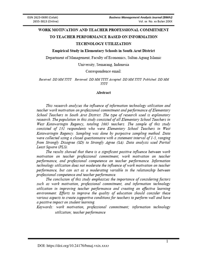 Article Bu Can | PDF | Coefficient Of Determination | Teachers