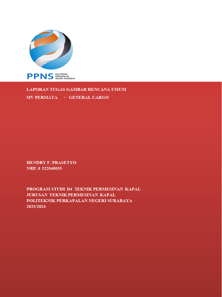 Laporan GA Kapal MV PERMATA - 0322040035 | PDF