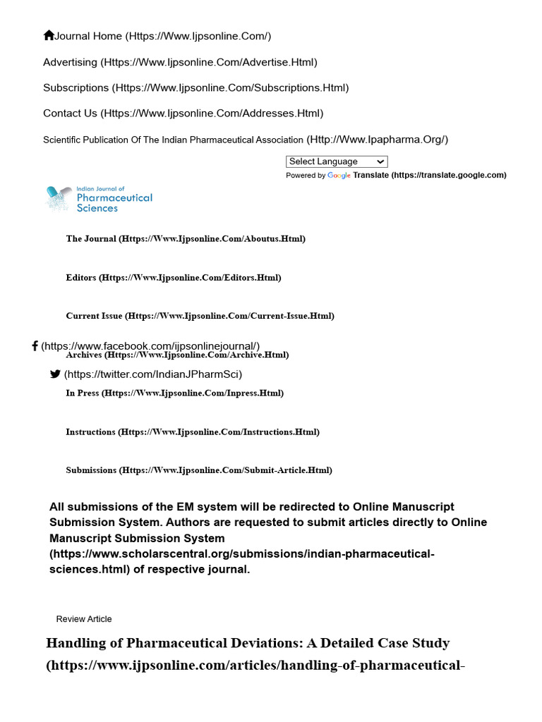 Handling of Pharmaceutical Deviations - A Detailed Case Study | PDF ...