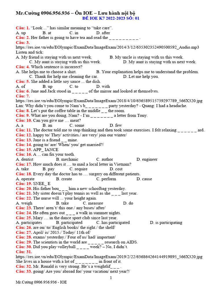 50 ĐỀ IOE - | PDF