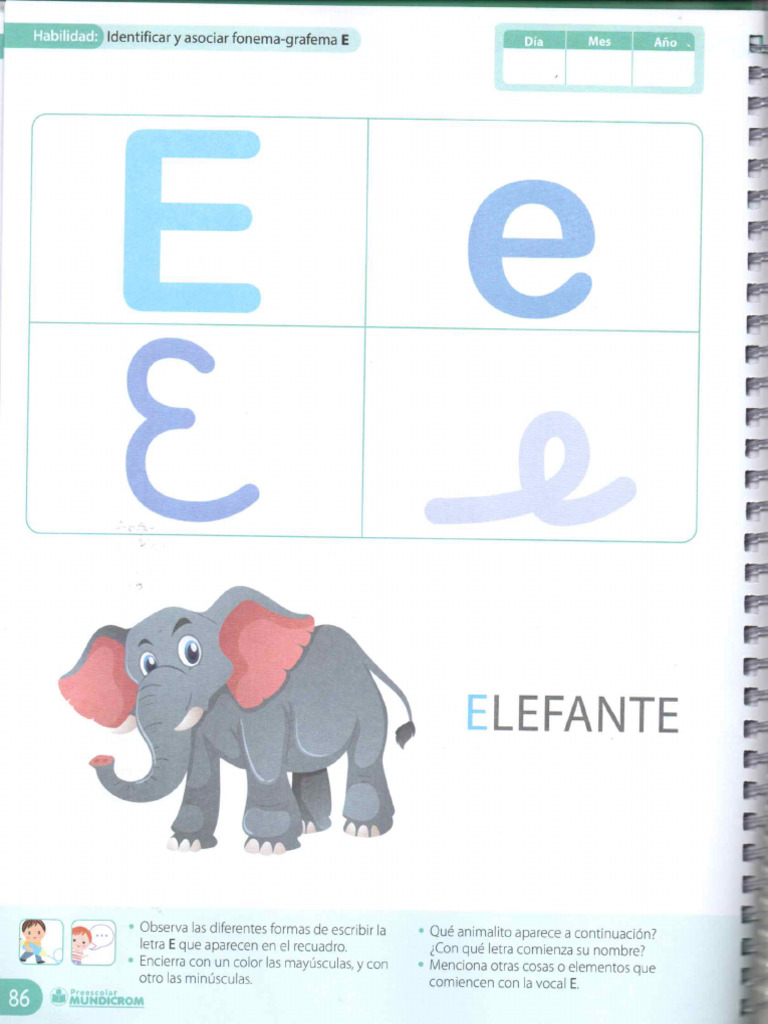Repaso Letras e | PDF