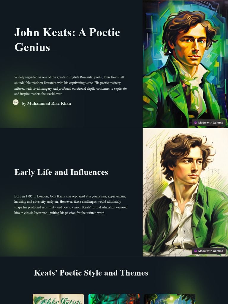 John Keats A Poetic Genius | PDF | John Keats | Poetry