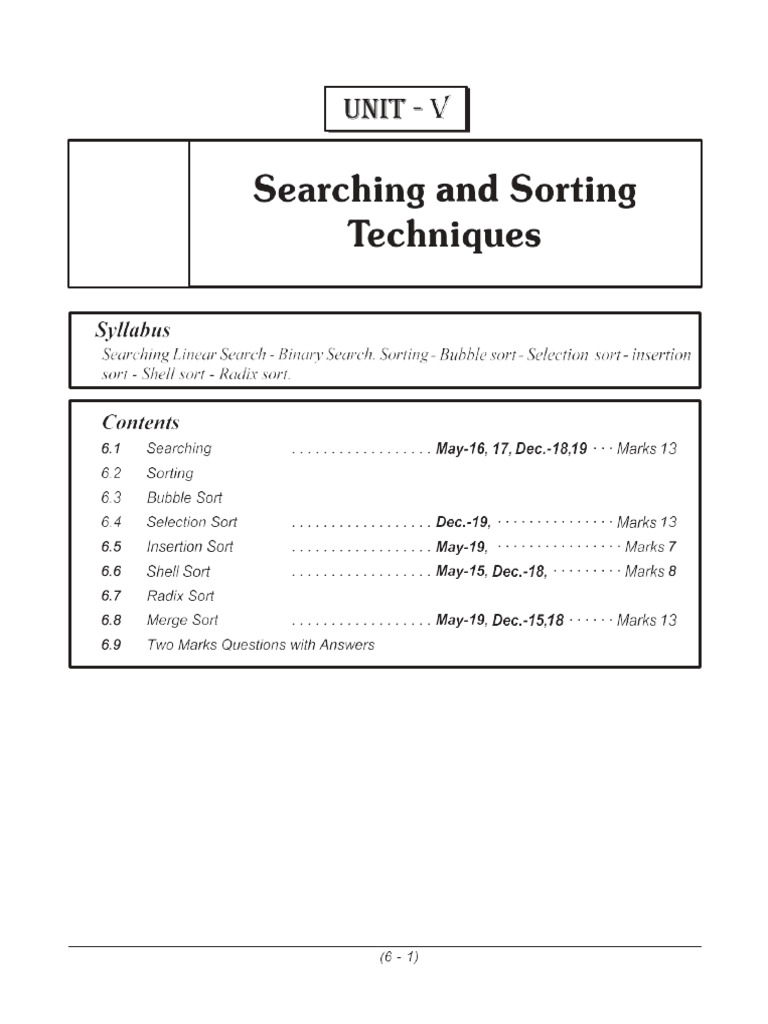 Data Structures-Unit 5 Notes (2) - Compressed | PDF | Computer Data ...