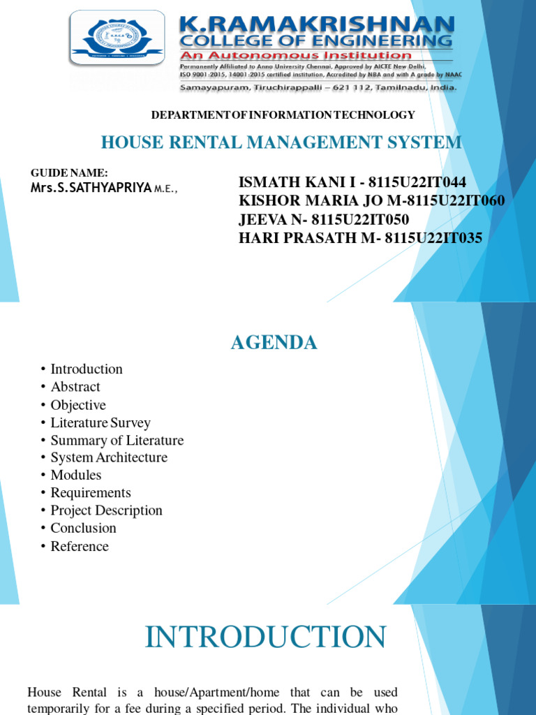 House Rental Management System | PDF | Renting | System