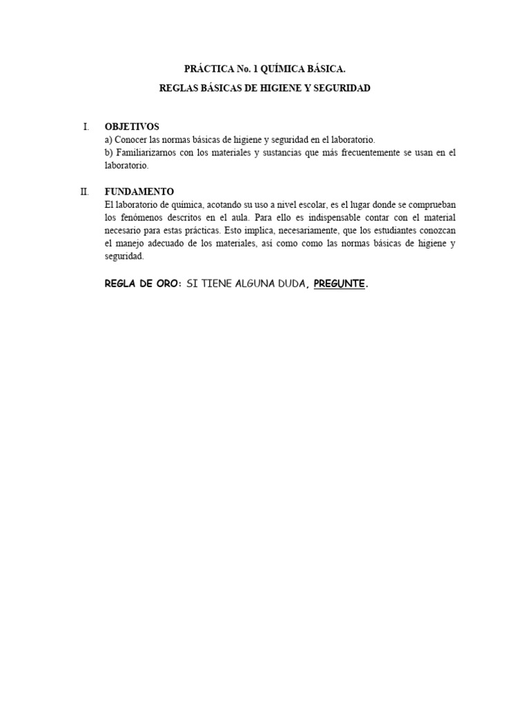 PRACTICA DE QUIMICA BÁSICA | PDF | Laboratorios
