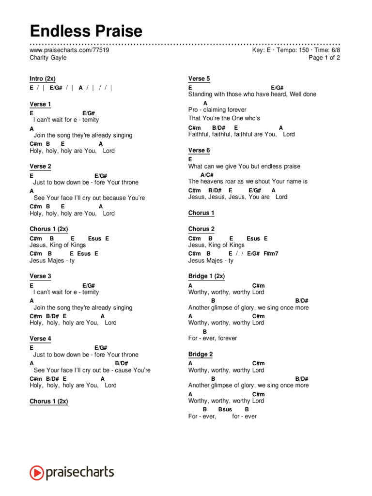 Endless Praise by Charity Gayle | PDF | Song Structure | Songs