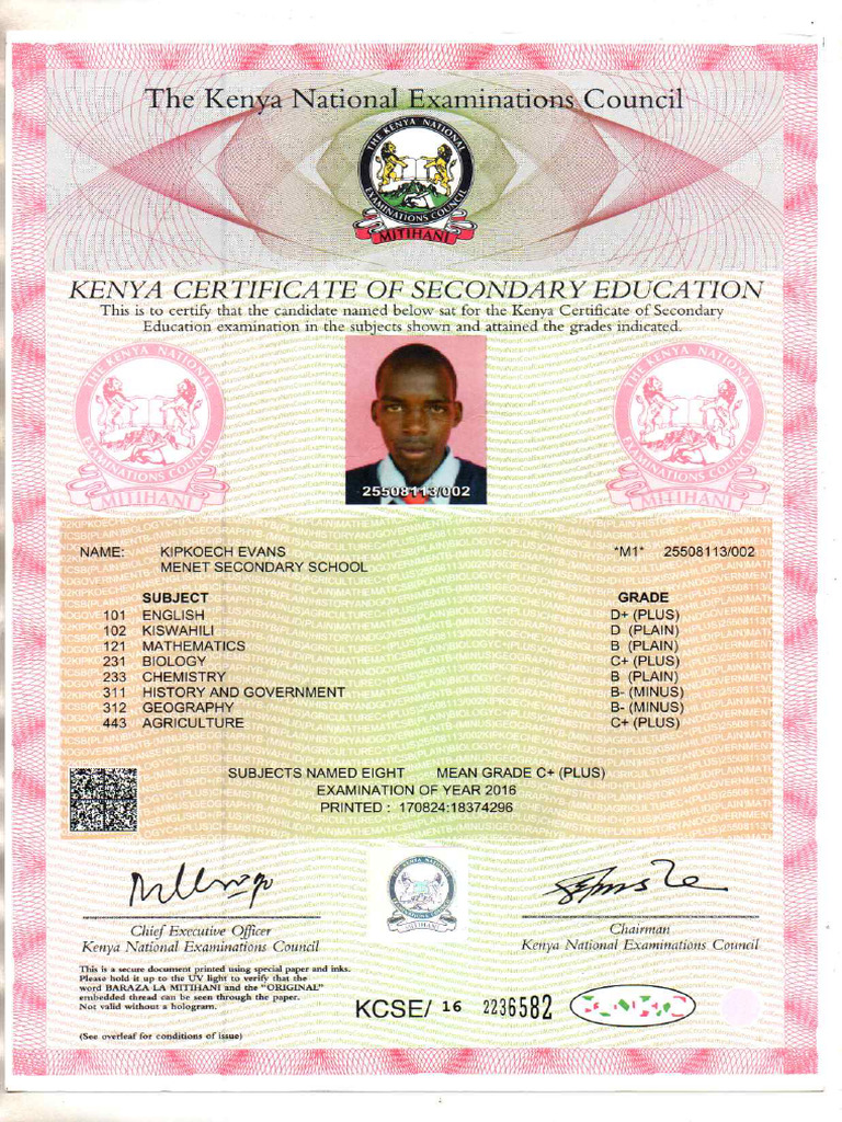 KCSE CERT | PDF