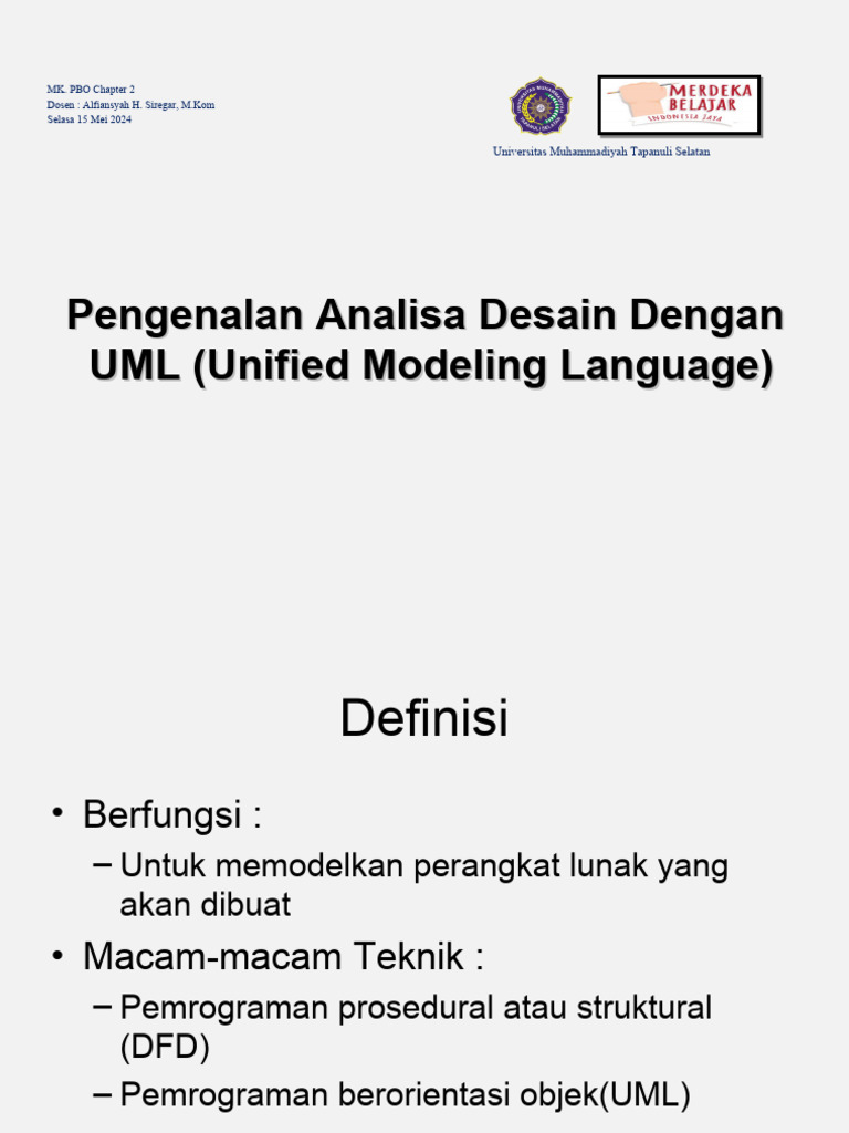 Pengenalan Analisa Desain Dan UML Chapter 2 | PDF