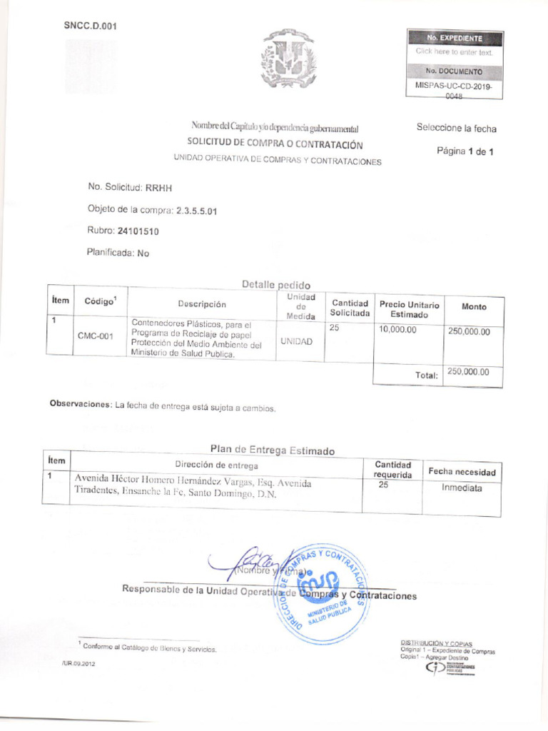 Formulario 001 Solicitud | PDF