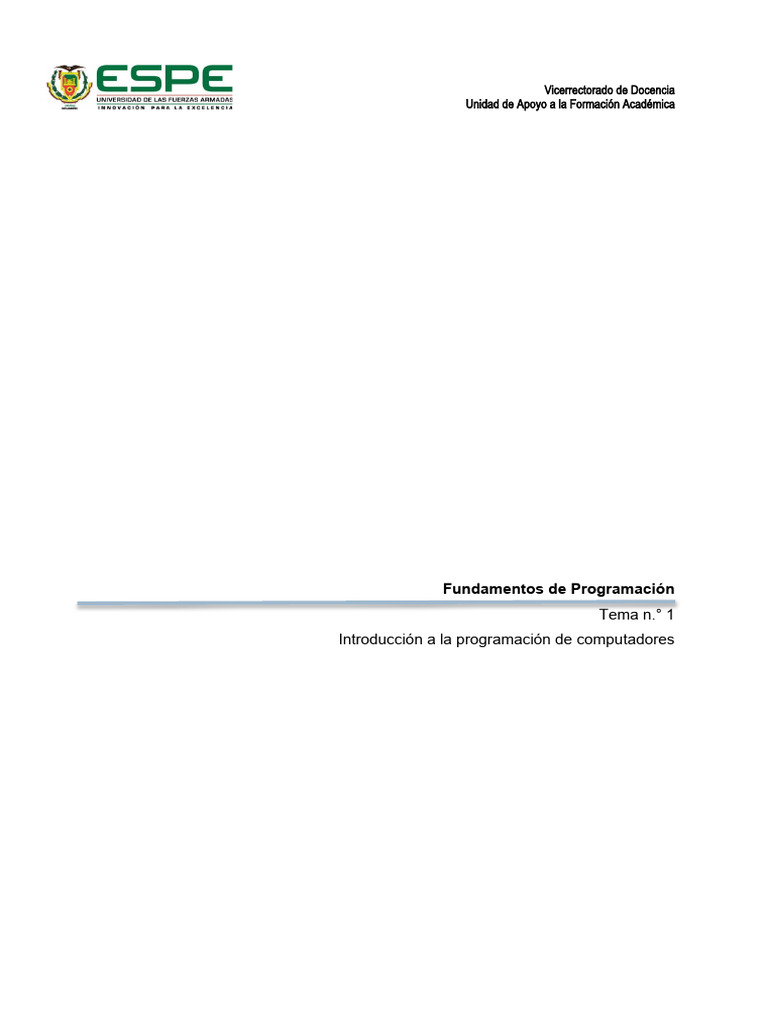 Tema - 1 - Introducción A La Programación de Computadores | PDF | Programa de computadora ...