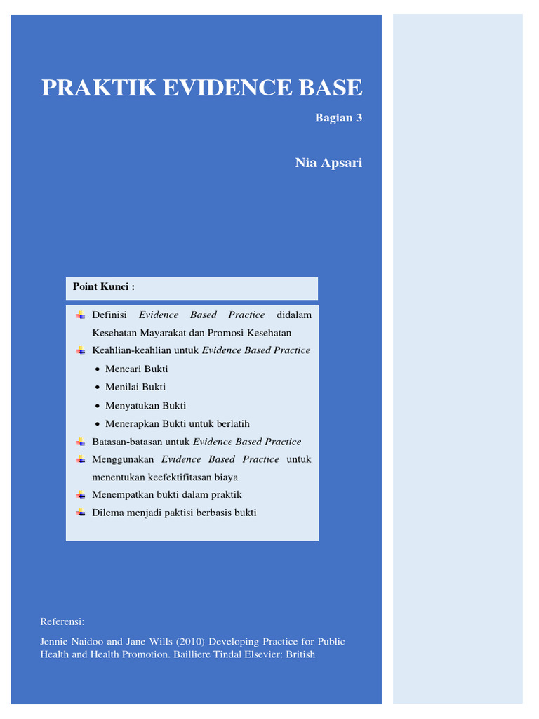 Evidance Based Practice | PDF | Pengembangan Diri