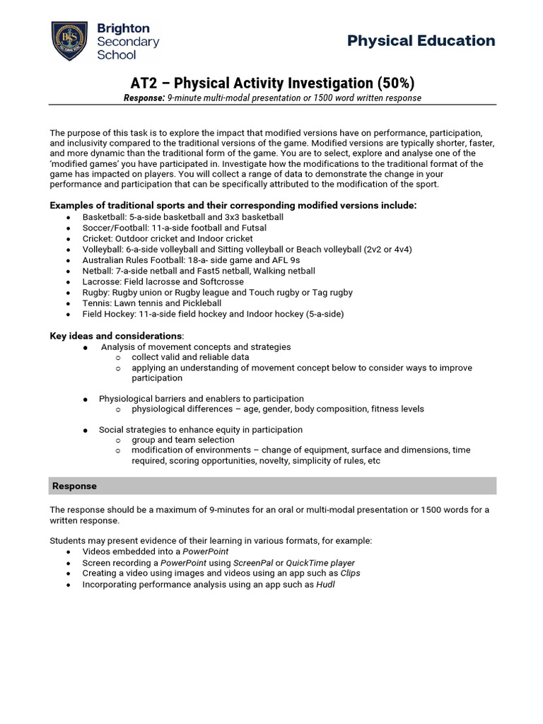 Impact of Modified Sports on Performance | PDF | Communication | Sports