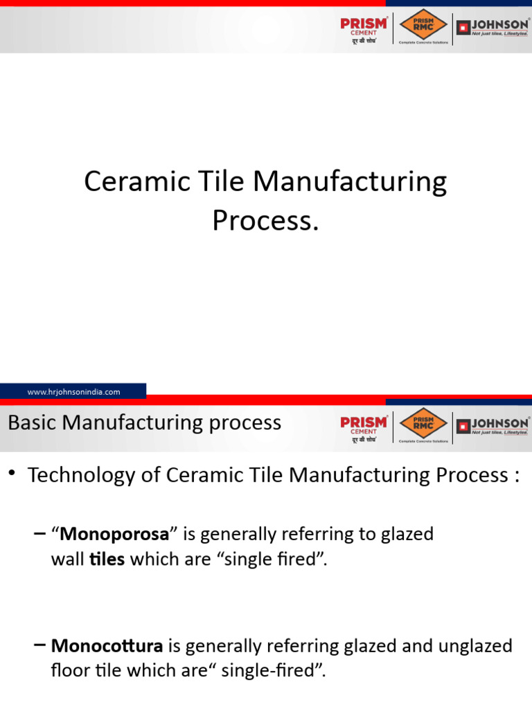 Ceramic Tile Manufacturing Guide | PDF | Ceramics | Tile