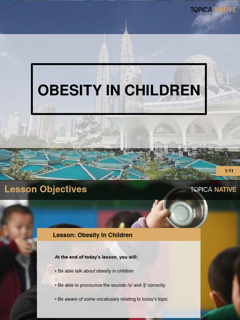 ESL Lesson: Childhood Obesity | PDF | Obesity
